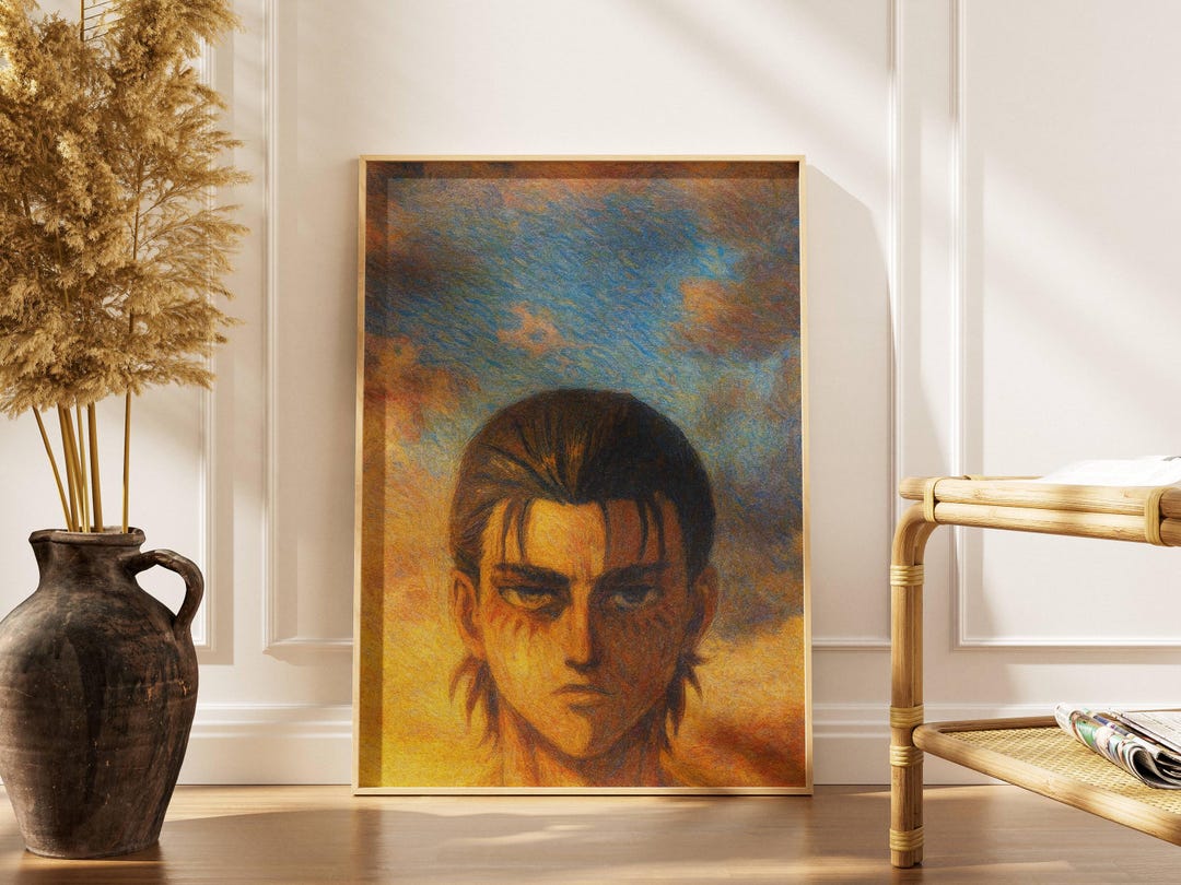 Eren Jaeger Anime Poster - Dark Fantasy Manga Wall Art - Etsy UK