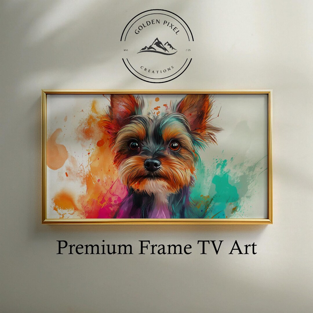 Yorkshire Terrier Art Portrait, Colorful Cute Pet Decor, Modern Yorkie ...