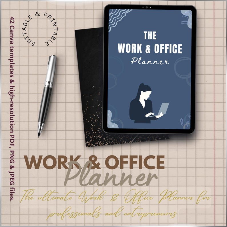 Work & Office Planner Bundle | Task Tracker, Productivity and Project ...