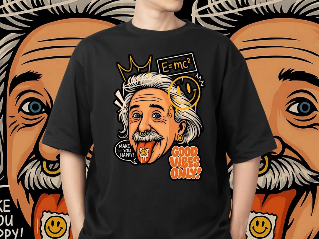 Albert Einstein Retro Print: Funny Physics Quote, 70s & 80s Style ...