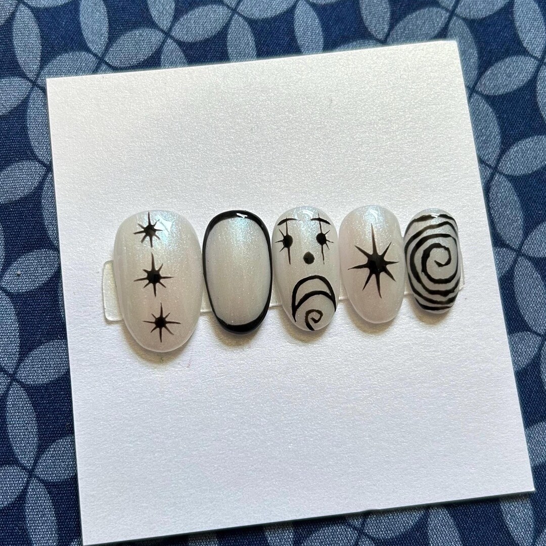 Sad Clown Presson Nails | Pressons | Hand Painted | Handmade | Nail Art ...