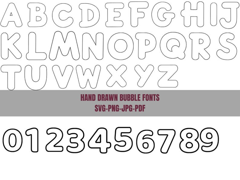 Bubble Font SVG: Groovy Doodle Letters (digital Download, PDF Included ...