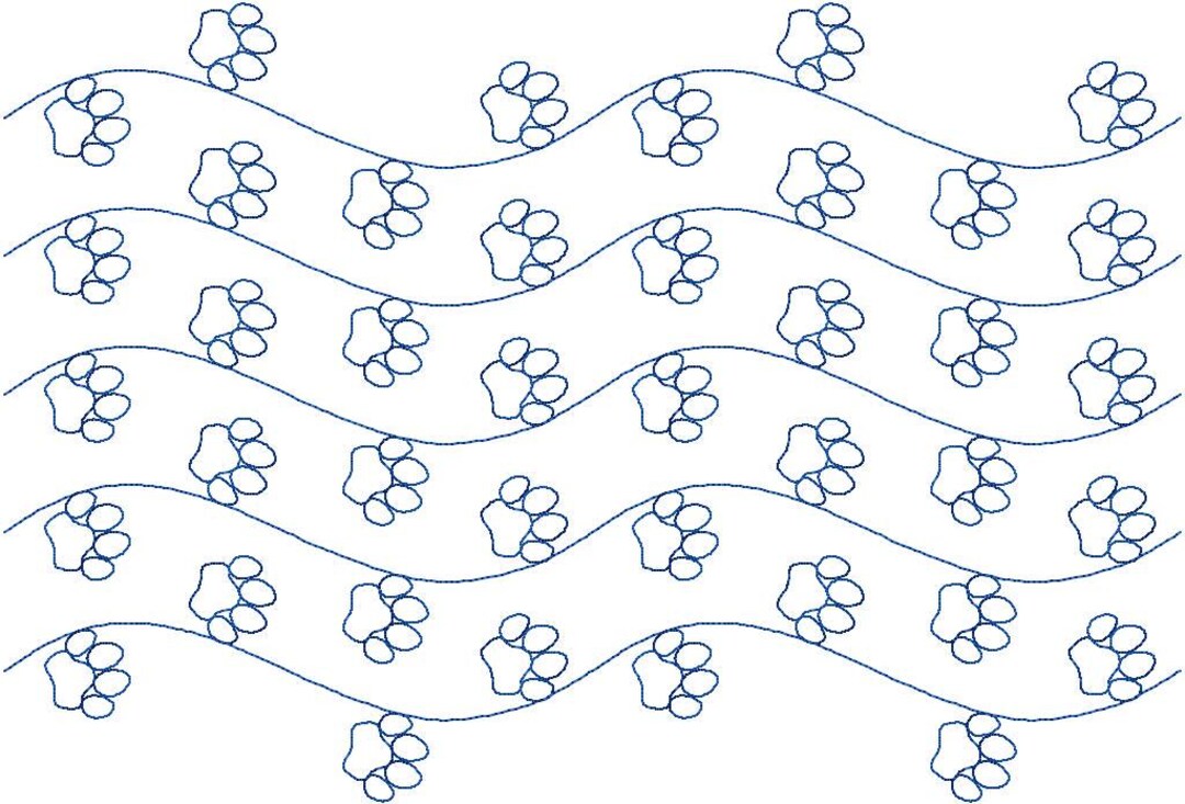 Dog Walk E2e Quilting Pantograph Design - Etsy Canada