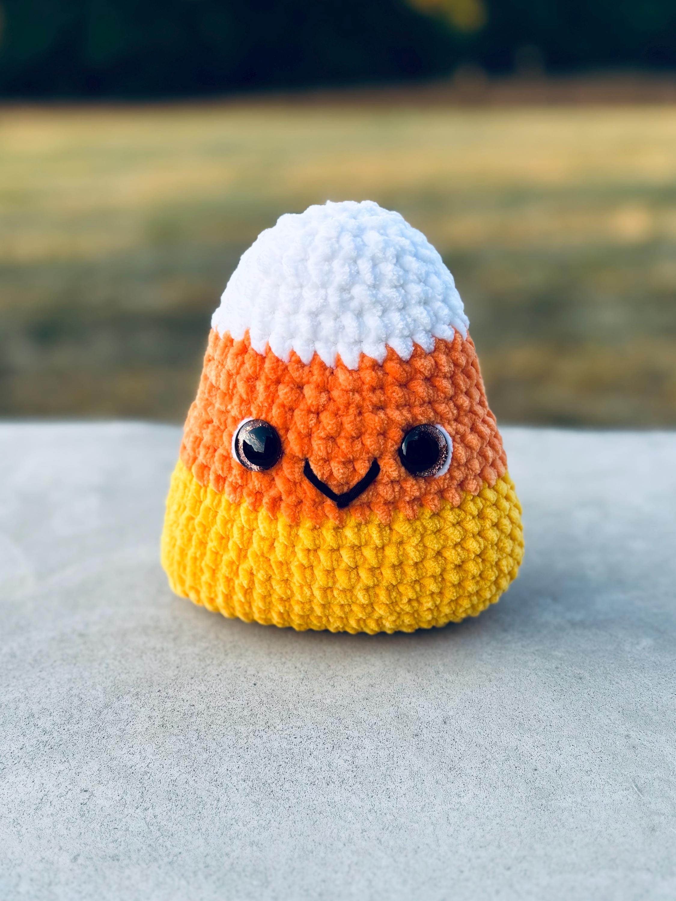 Crochet Candy Corn Plush Decor - Regular, Monster, and Chonky Corn ...