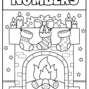 Christmas Number Writing Coloring Book - Etsy