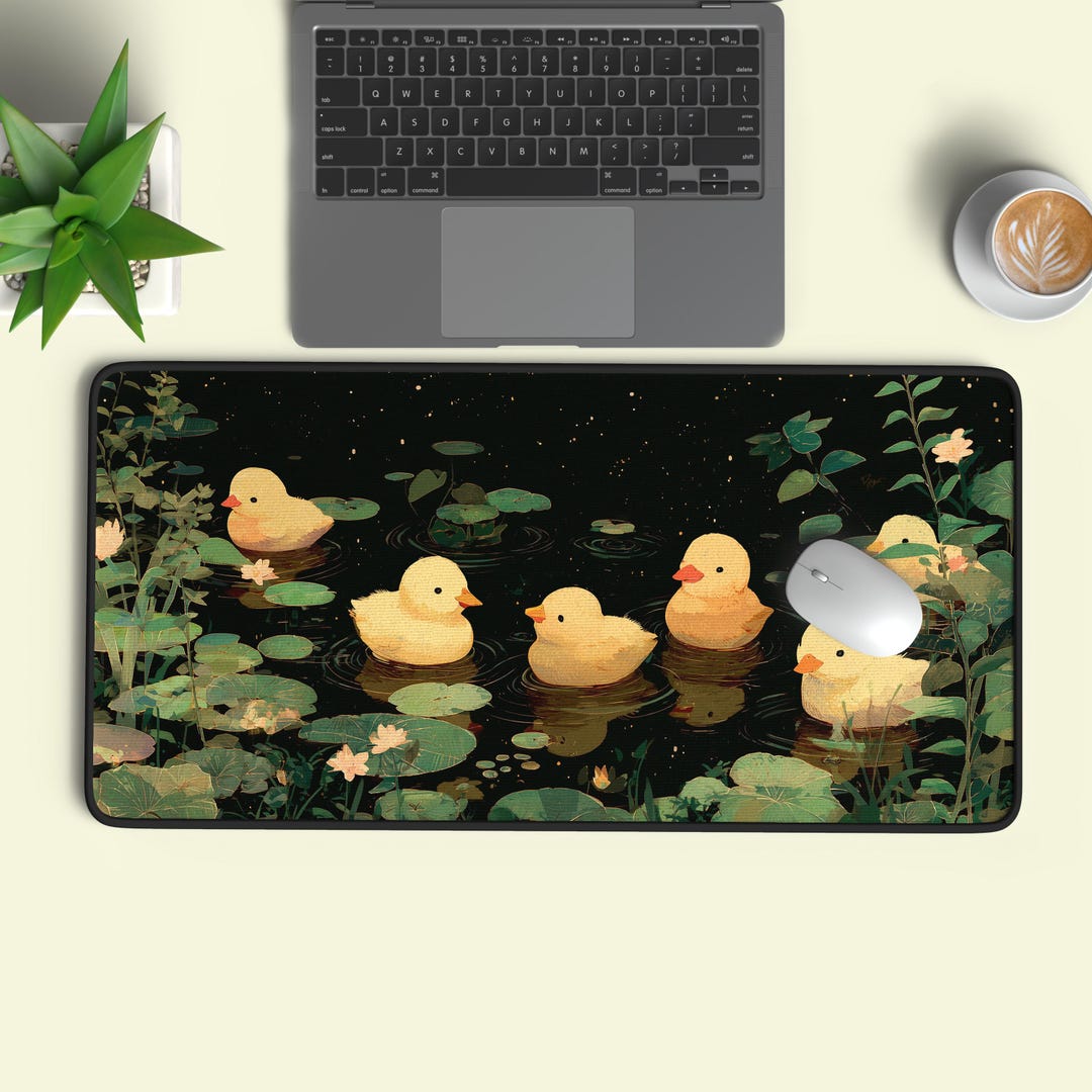 Cute Ducks Desk Mat - Lofi Duck Deskmat - XL Giant Mousepad - Desk Pad ...