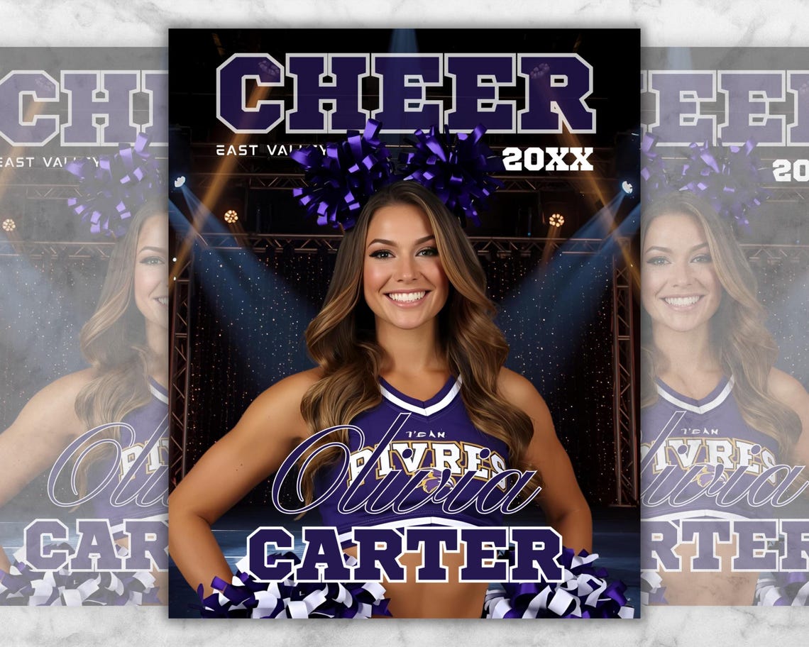 Editable Cheerleading Template: Senior Night, Pep Rally, Team Spirit ...
