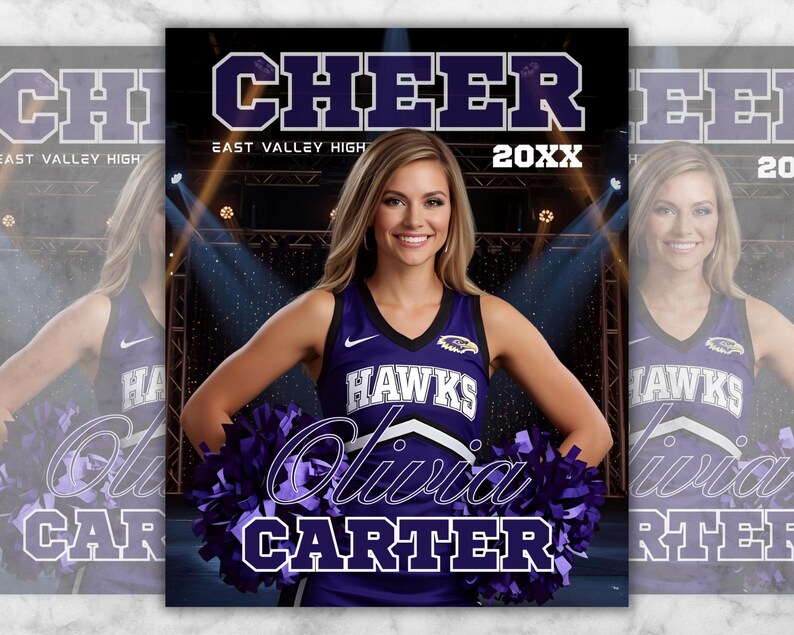 Editable Cheerleading Template: Senior Night, Pep Rally, Team Spirit ...