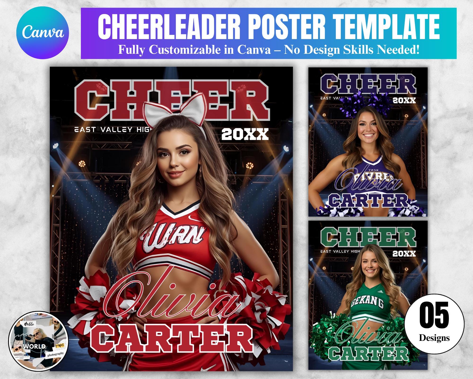 Editable Cheerleading Template: Senior Night, Pep Rally, Team Spirit ...