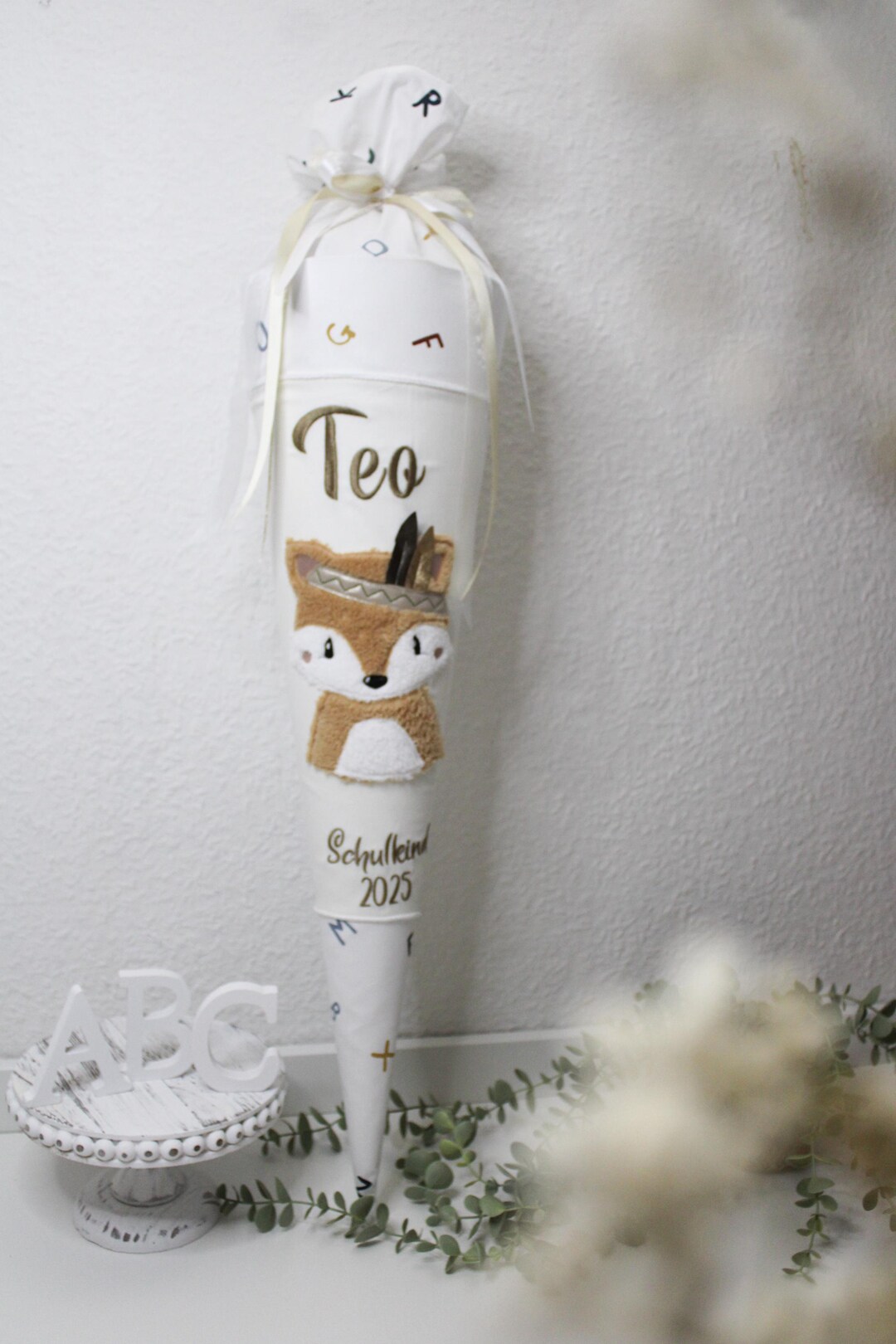 School Cone Fox ABC Sugar Cone 70 Cm - Etsy
