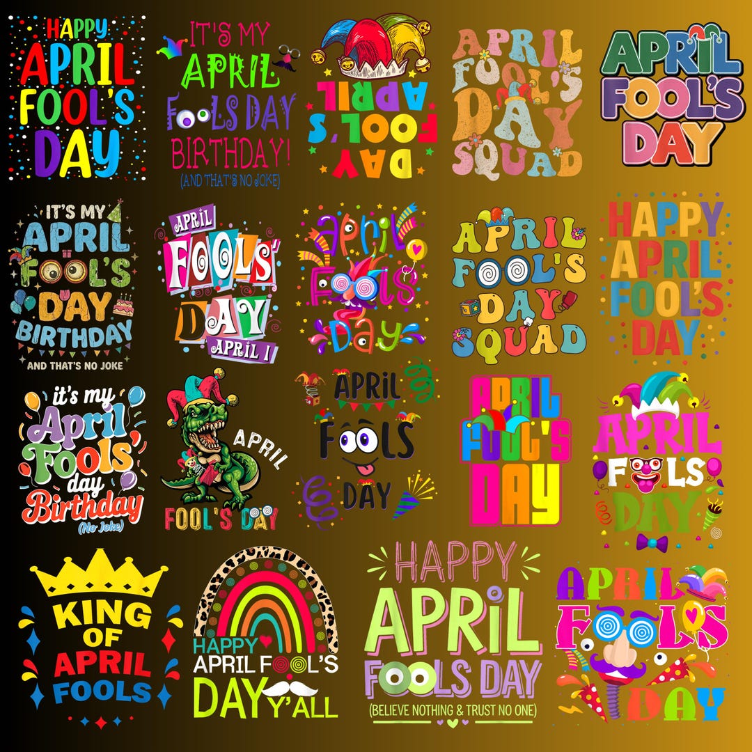 April Fools Day PNG Bundle, Funny April,april Fool Celebration Png ...