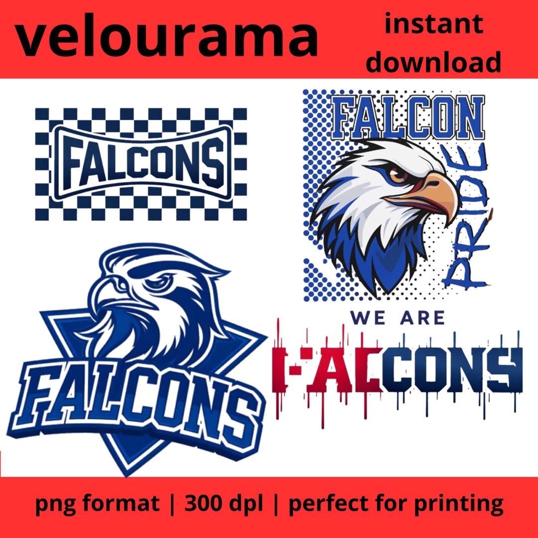 Falcons Team PNG Bundle | Falcon Pride Clipart | School Mascot Sports ...