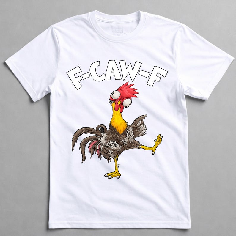 Funny F-CAW-F Chicken Bundle PNG – Screaming Chicken Meme – Farm Animal ...