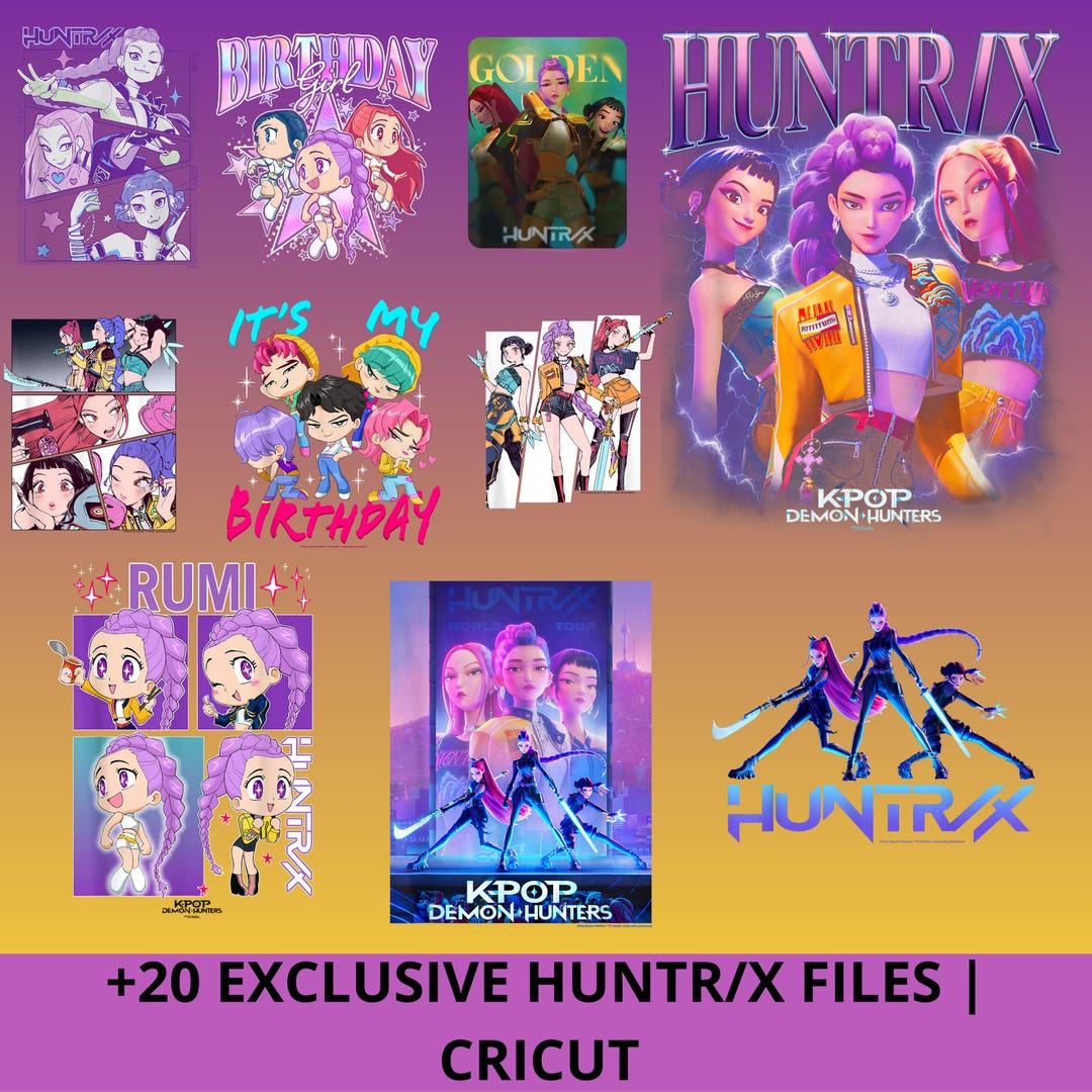 Huntrix Kpop Demon Hunters Png,chibi Kpop Girl Group Graphics,kawaii ...