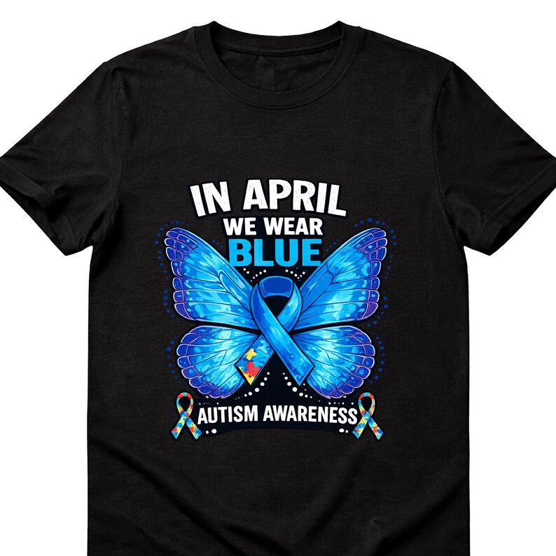 In April We Wear Blue PNG Bundle – Autism Awareness Month Designs ...