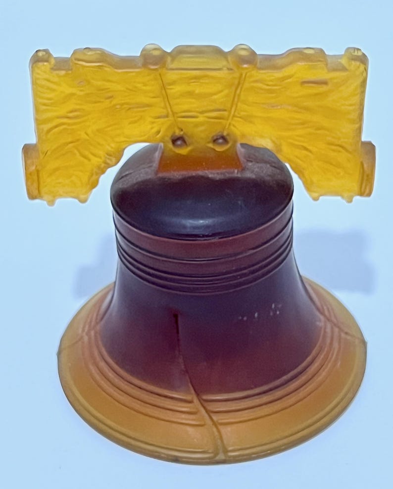 Bicentennial Paperweight • Vintage Mosser • Amber Glass Liberty Bell ...