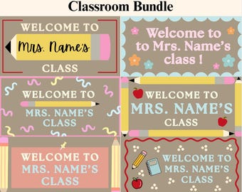 Back to School Banner Bundle - 6 Editable Digital Banners - Etsy