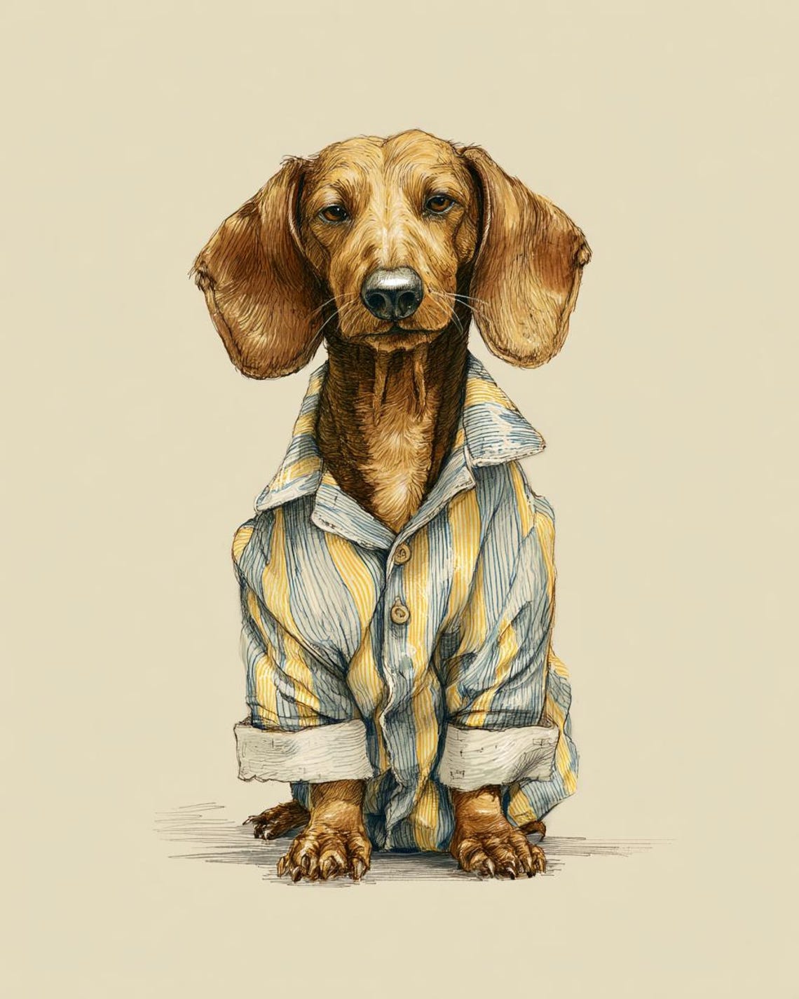 Weiner Dog Trio- 3 Digital Art Prints, Weiner Dog Nursery Art, Dachsund ...