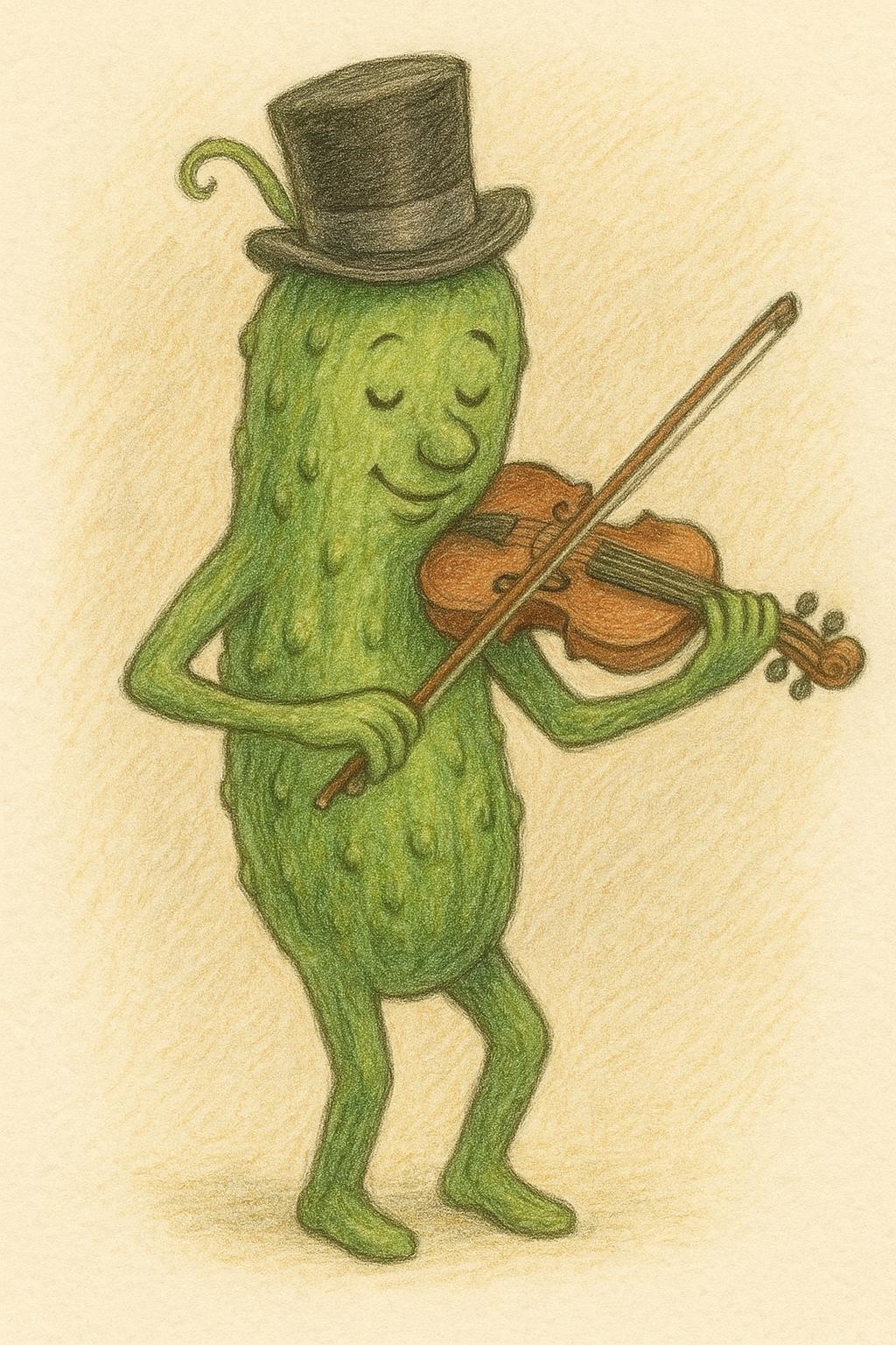 Pickle Watercolor Digital Wall Art |funny Pickle Print | Quirky Pickle ...