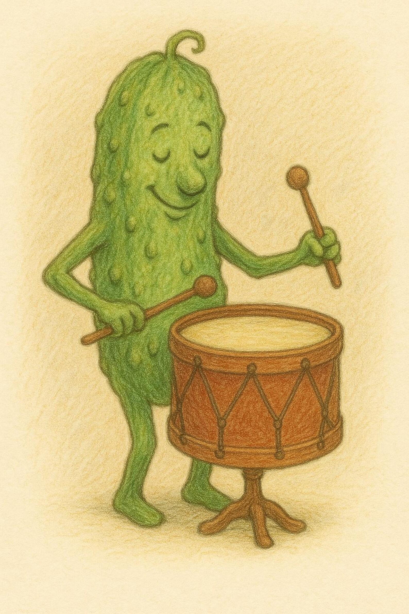 Pickle Watercolor Digital Wall Art |funny Pickle Print | Quirky Pickle ...