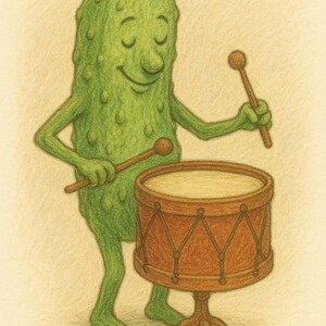 Pickle Watercolor Digital Wall Art |funny Pickle Print | Quirky Pickle ...