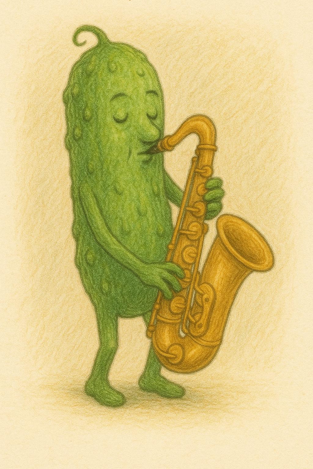 Pickle Watercolor Digital Wall Art |funny Pickle Print | Quirky Pickle ...