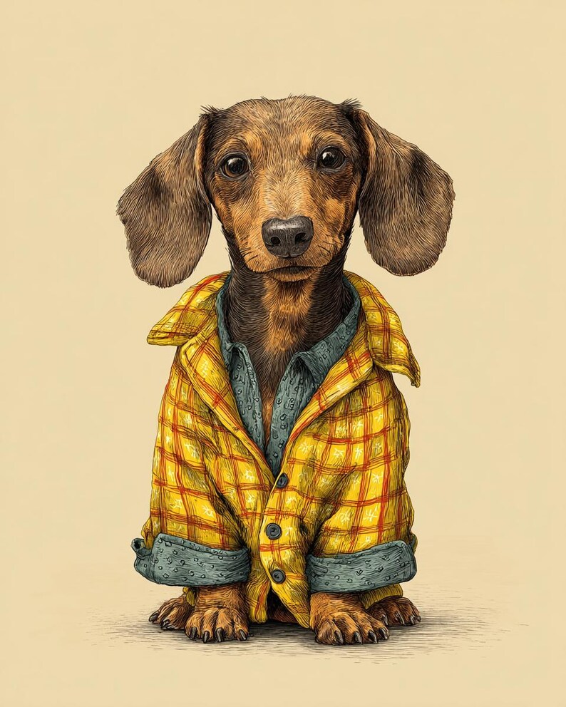 Weiner Dog Trio- 3 Digital Art Prints, Weiner Dog Nursery Art, Dachsund ...