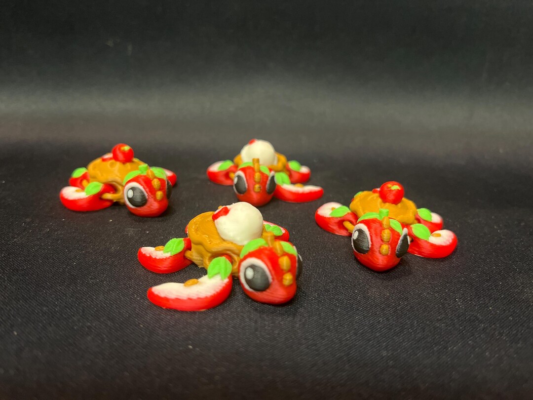 Articulated Apple Pie Turtle 3D Print - Customizable - Etsy