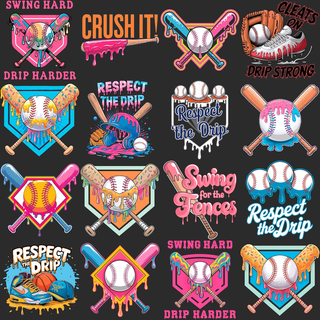 BASEBALL Drip SVG Bundle, Baseball SVG, Baseball Shirt ,baseball Mom ...