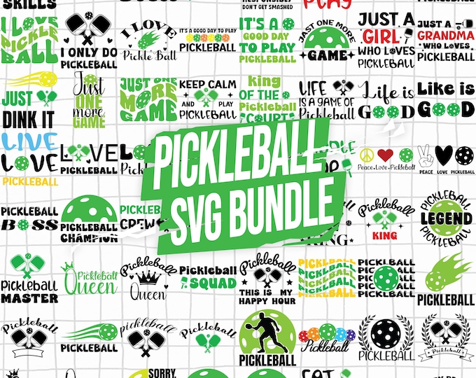 Pickleball SVG Bundle, Pickleball SVG, Pickleball Mom SVG, Pickleball ...