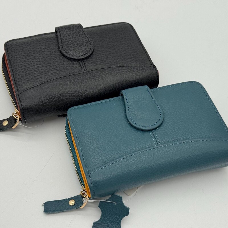 Small Teal Leather Purse - Etsy UK