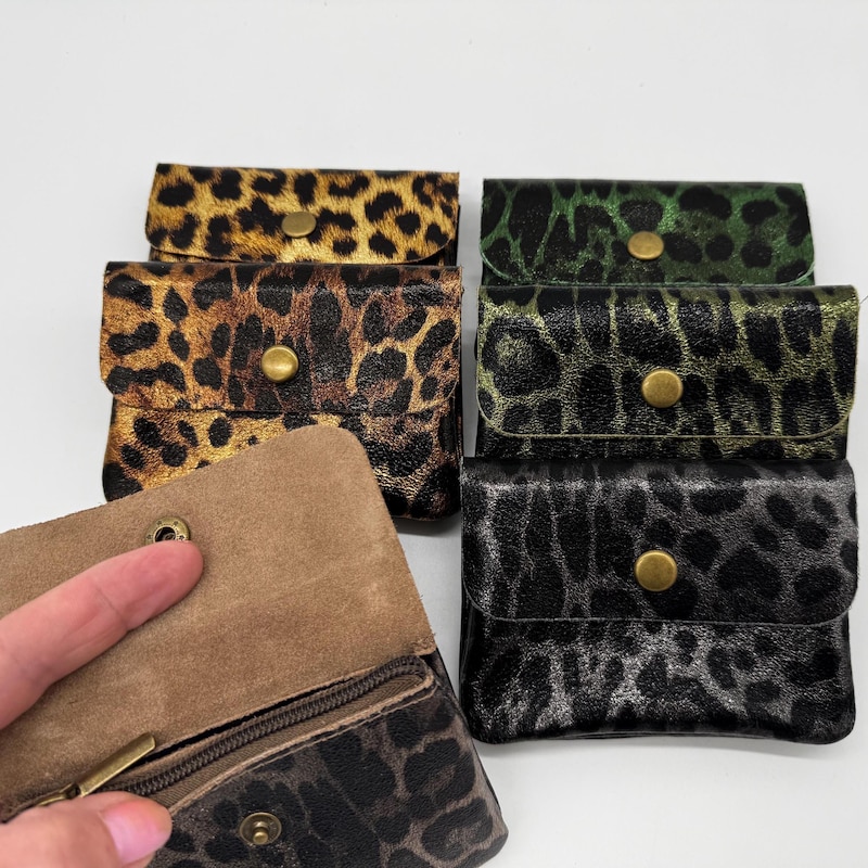 Metallic Leopard Purse - Etsy UK