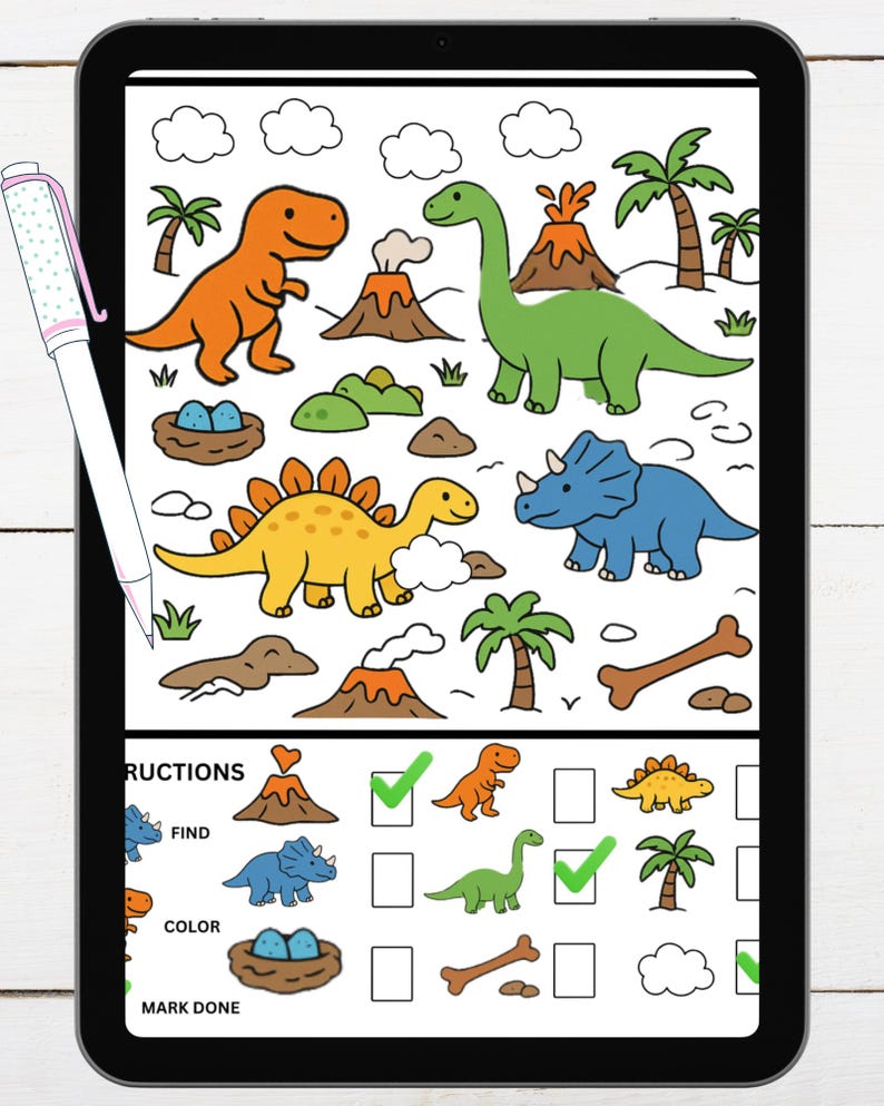 Procreate Coloring Pages for iPad – Digital Tracing & I Spy Coloring ...