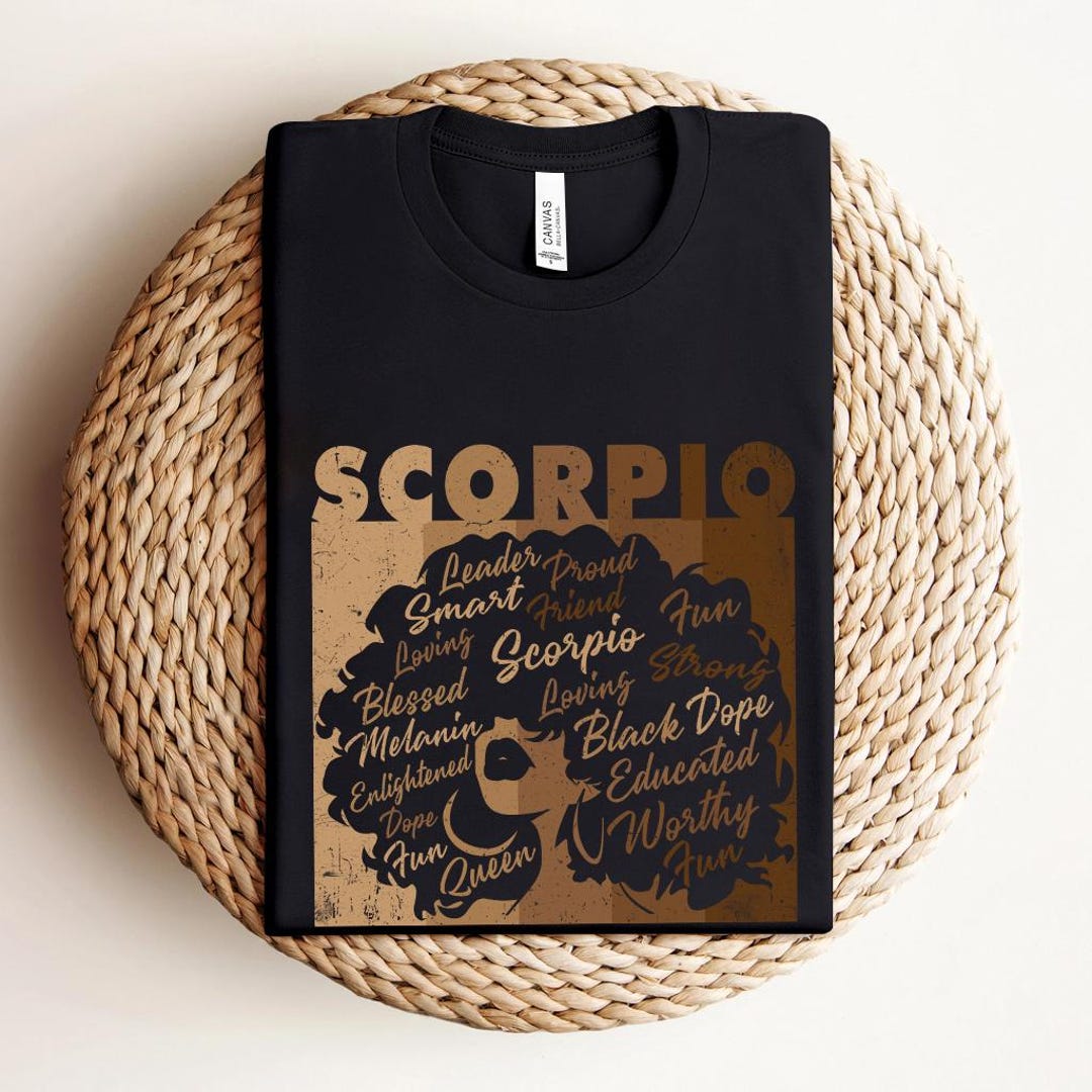 Scorpio Girl African American Women Melanin Birthday T-shirt - Etsy
