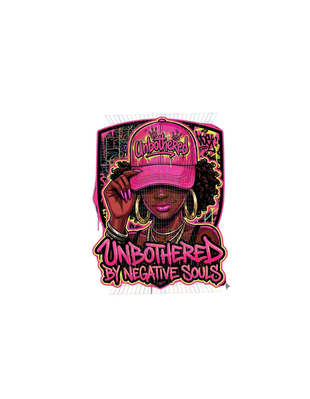 Afro Queen Graffiti Design, Unbothered Street Art PNG (digital Download ...