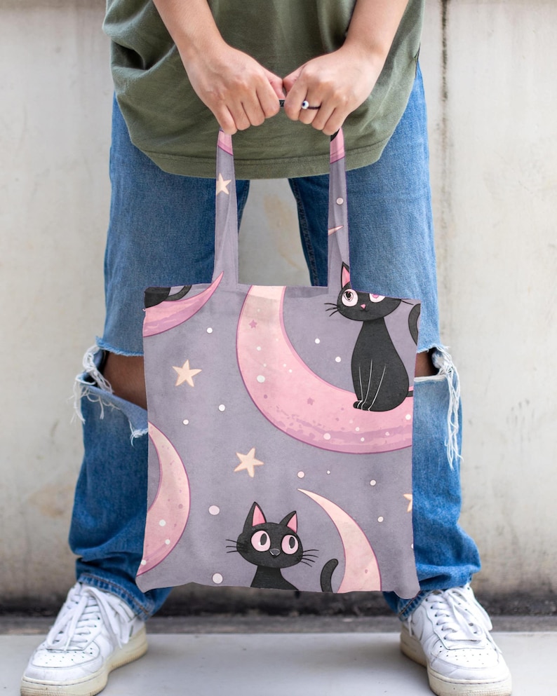 Kawaii Black Cats Seamless Pattern: Halloween Digital Paper (PNG & JPG ...