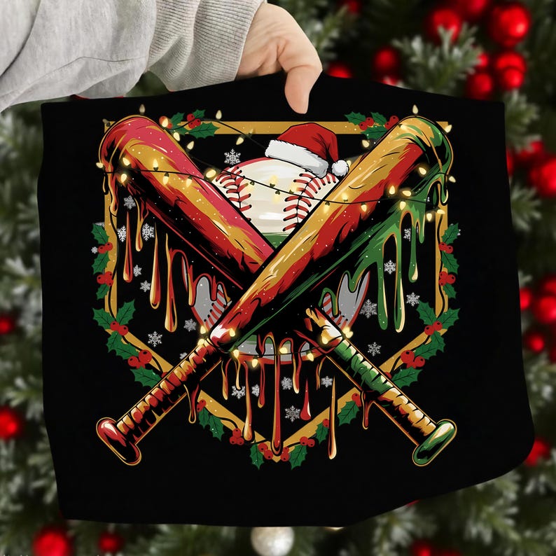 Christmas Baseball Png, Festive Holiday Sports Png | Funny Santa ...