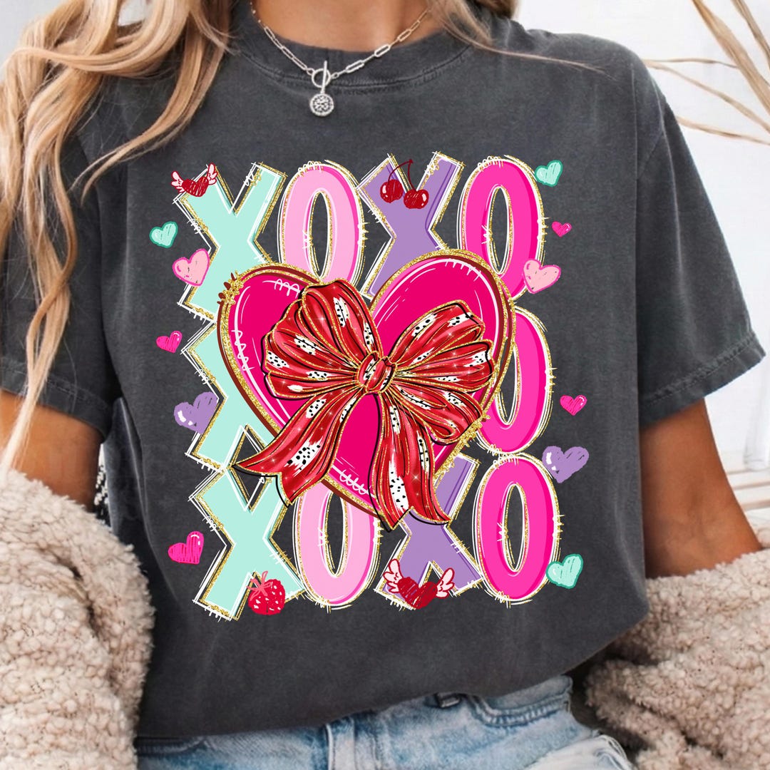 Preppy XOXO PNG, Valentine PNG, Pink Cute Heart, Preppy Valentine ...