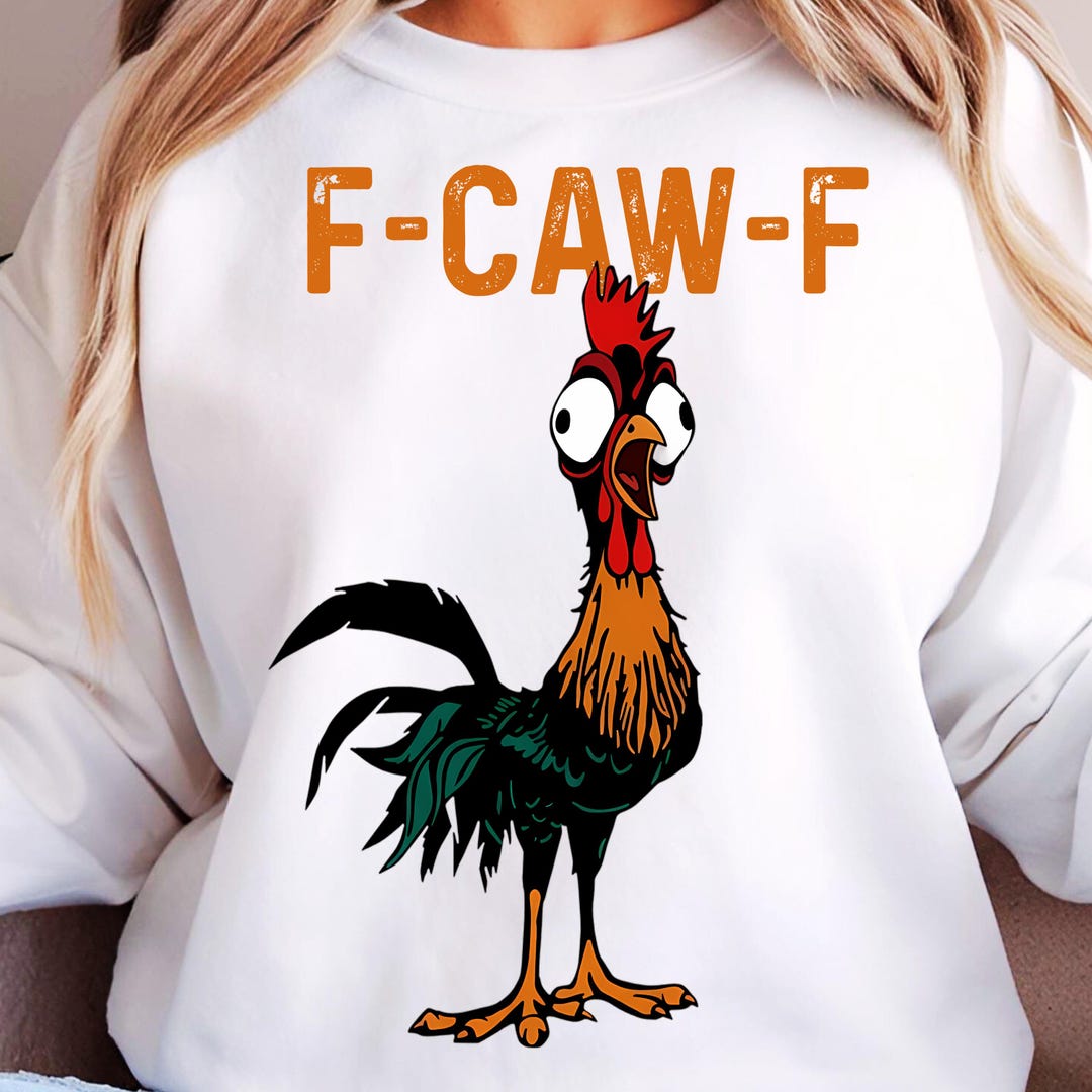 Buy F-caw-f Chicken Funny PNG | Crazy Rooster Meme Shirt Design ...