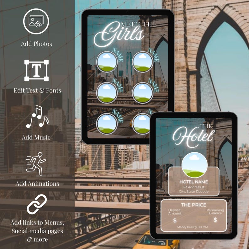 Girls Trip Itinerary Template | Editable Canva Planner (digital ...