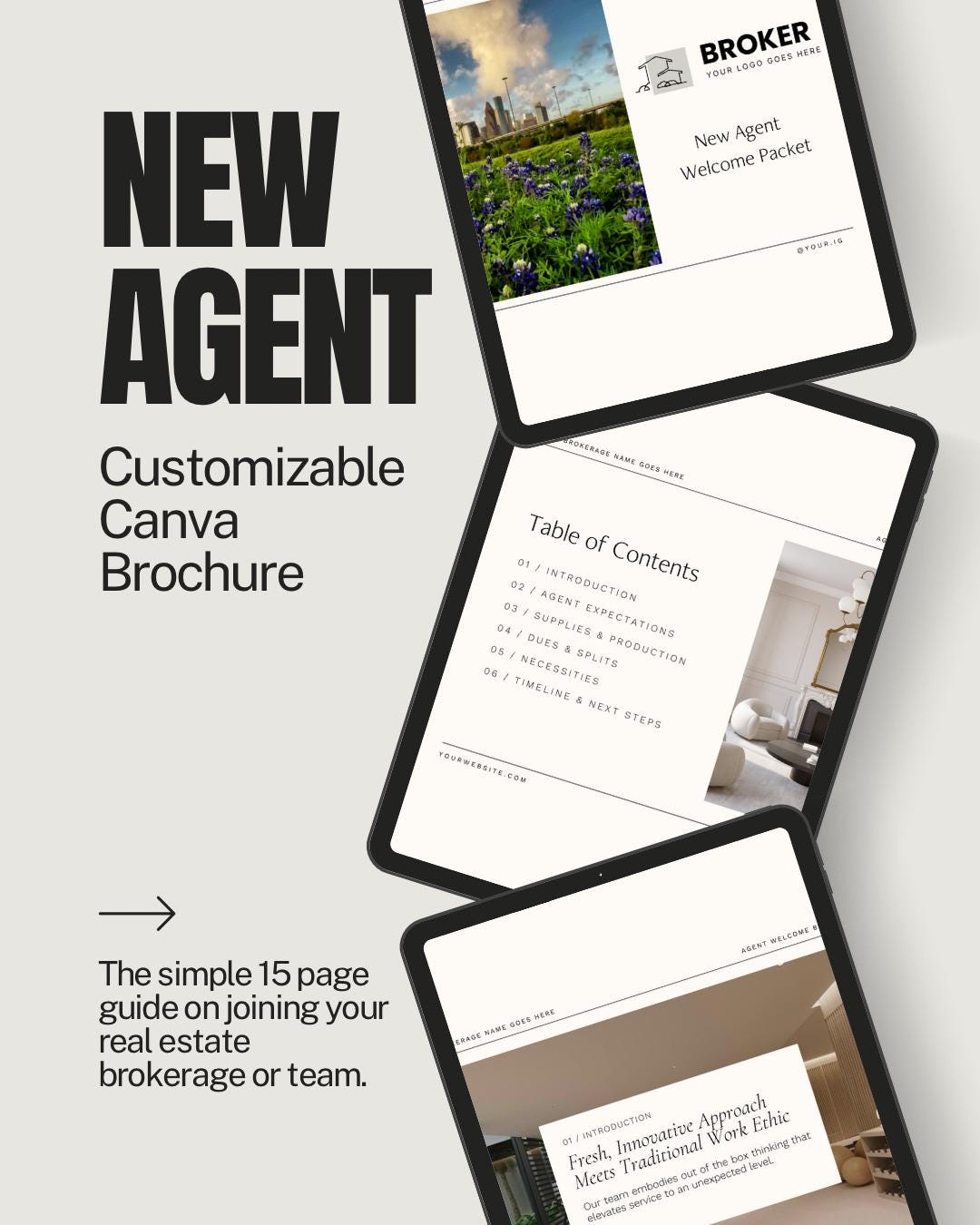 New Agent Welcome Customizable Brochure Template - Etsy