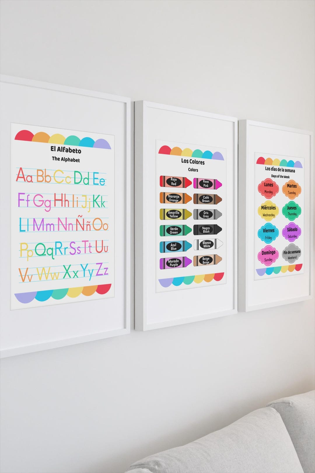 13 Bilingual Educational Posters Spanish, Spanish Classroom Posters ...