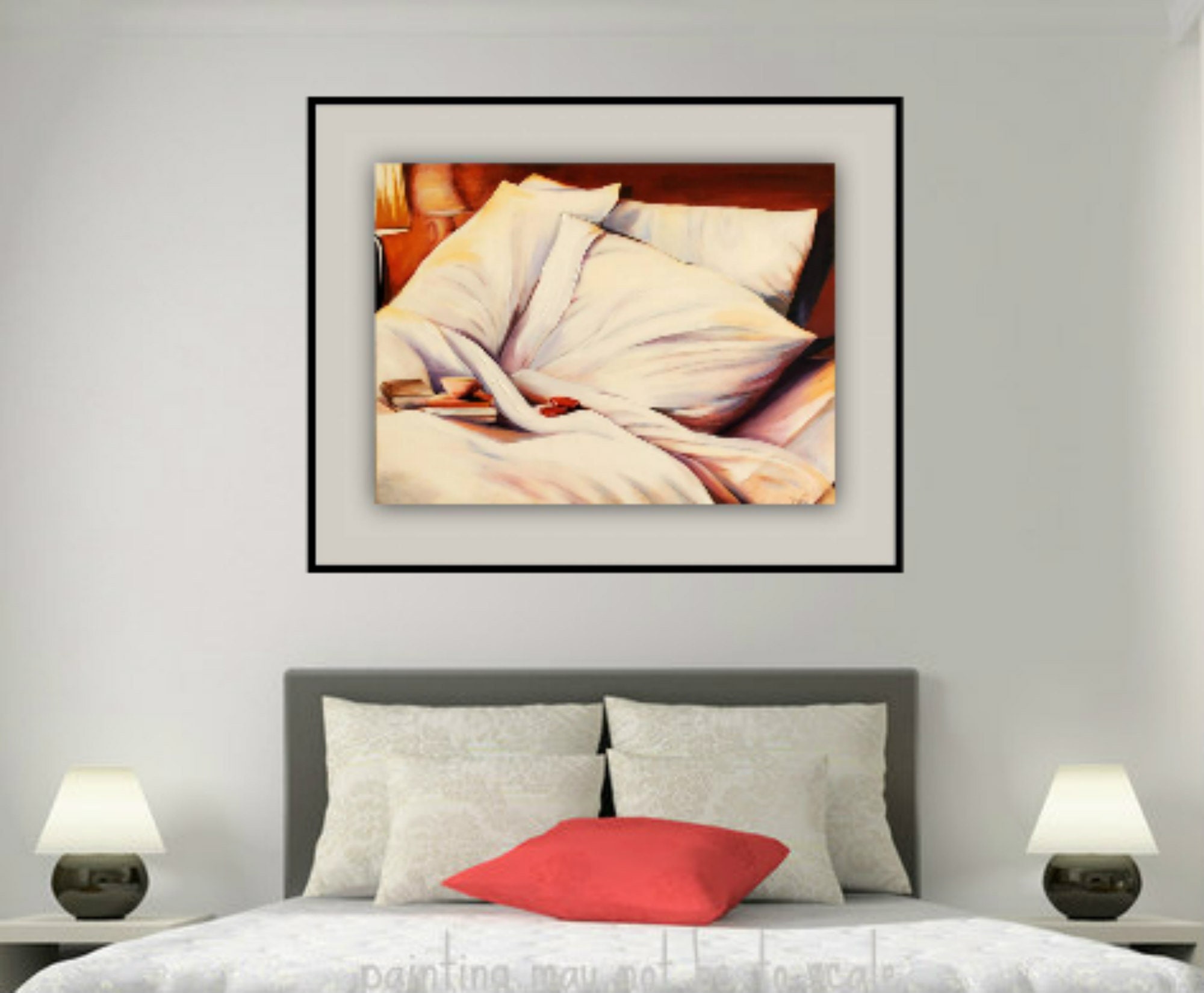 A RESTLESS NIGHT Original Oil Painting 24x18 Signed by the Danac pillow ...