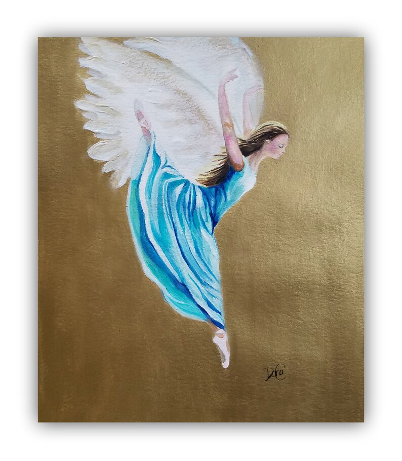 Watercolor Painting, FLYING ANGEL, Original Watercolor Painting Not a ...