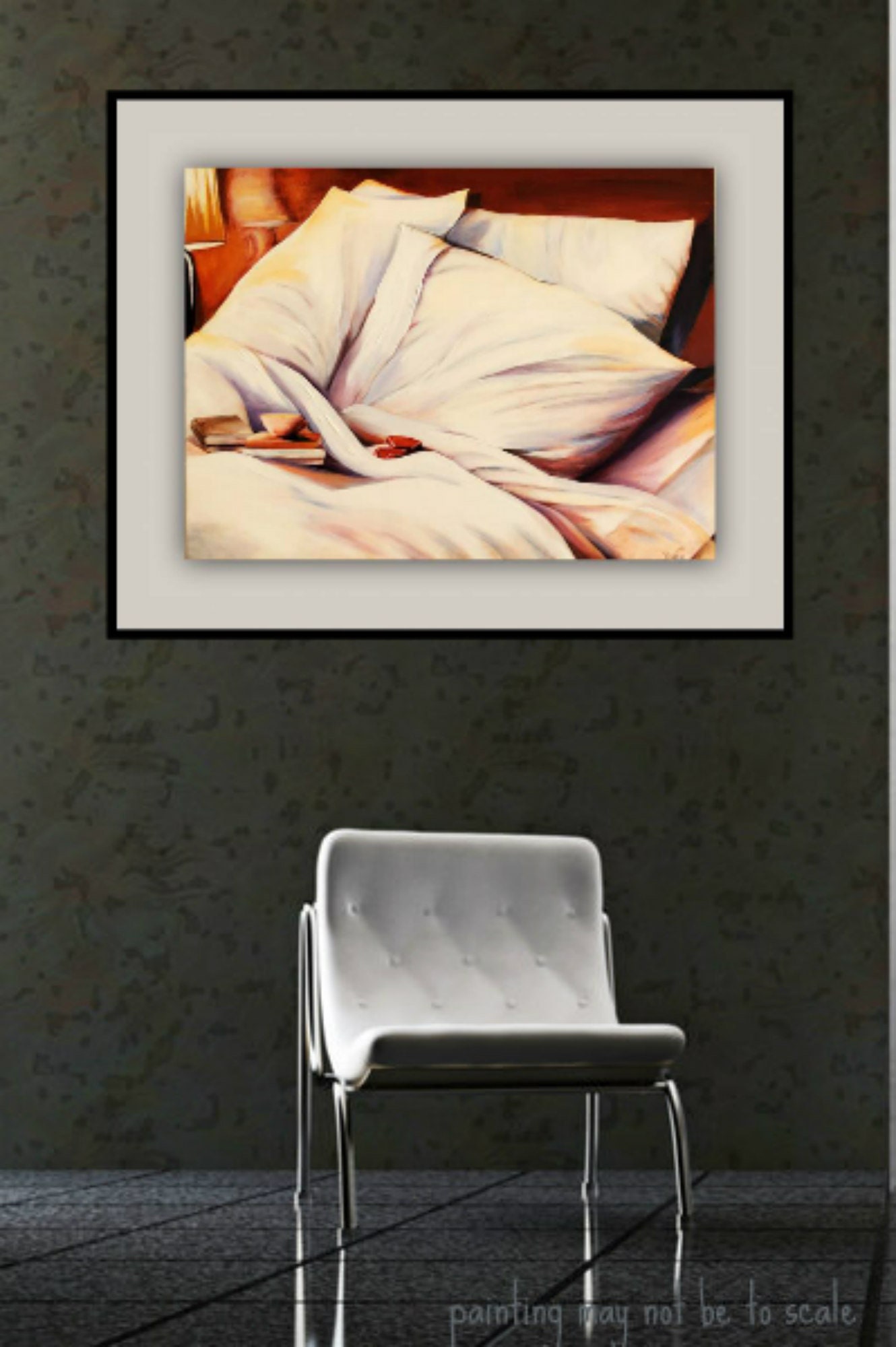 A RESTLESS NIGHT Original Oil Painting 24x18 Signed by the Danac pillow ...