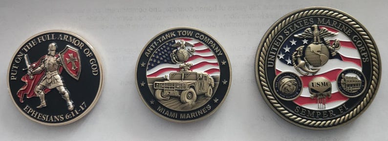 Desert Storm 35th Anniversary Coin USMC – TOW Co. Miami Marines 1991 ...
