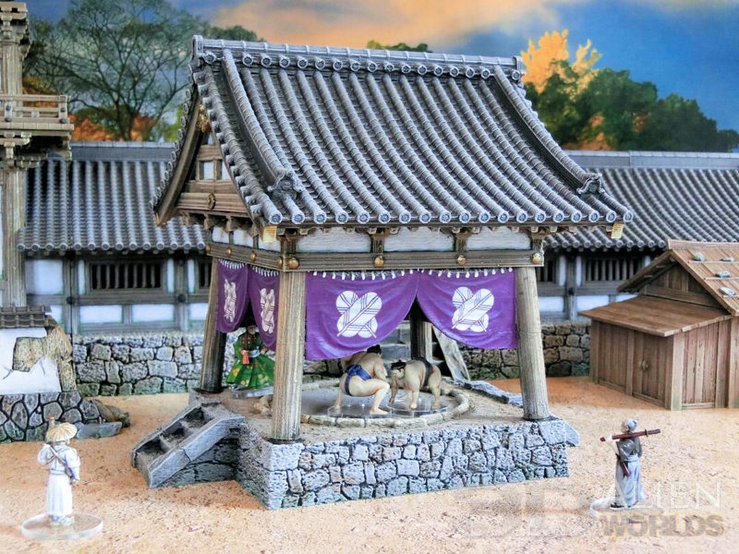 Samurai Sumo Ring 28mm 3D Printed Gaming Terrain Bushido - 3D Alien ...
