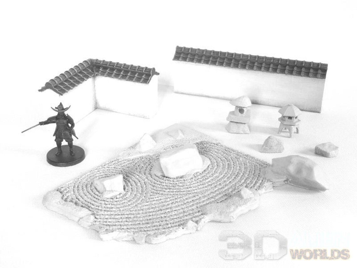 Samurai Zen Garden Set 28mm 3D Printed Terrain Test of Honour ...
