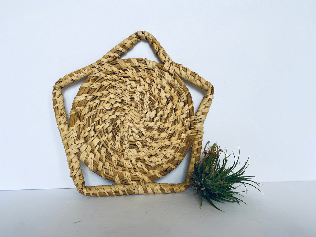 Wicker Trivet, Rattan Trivet, Natural Decor - Etsy