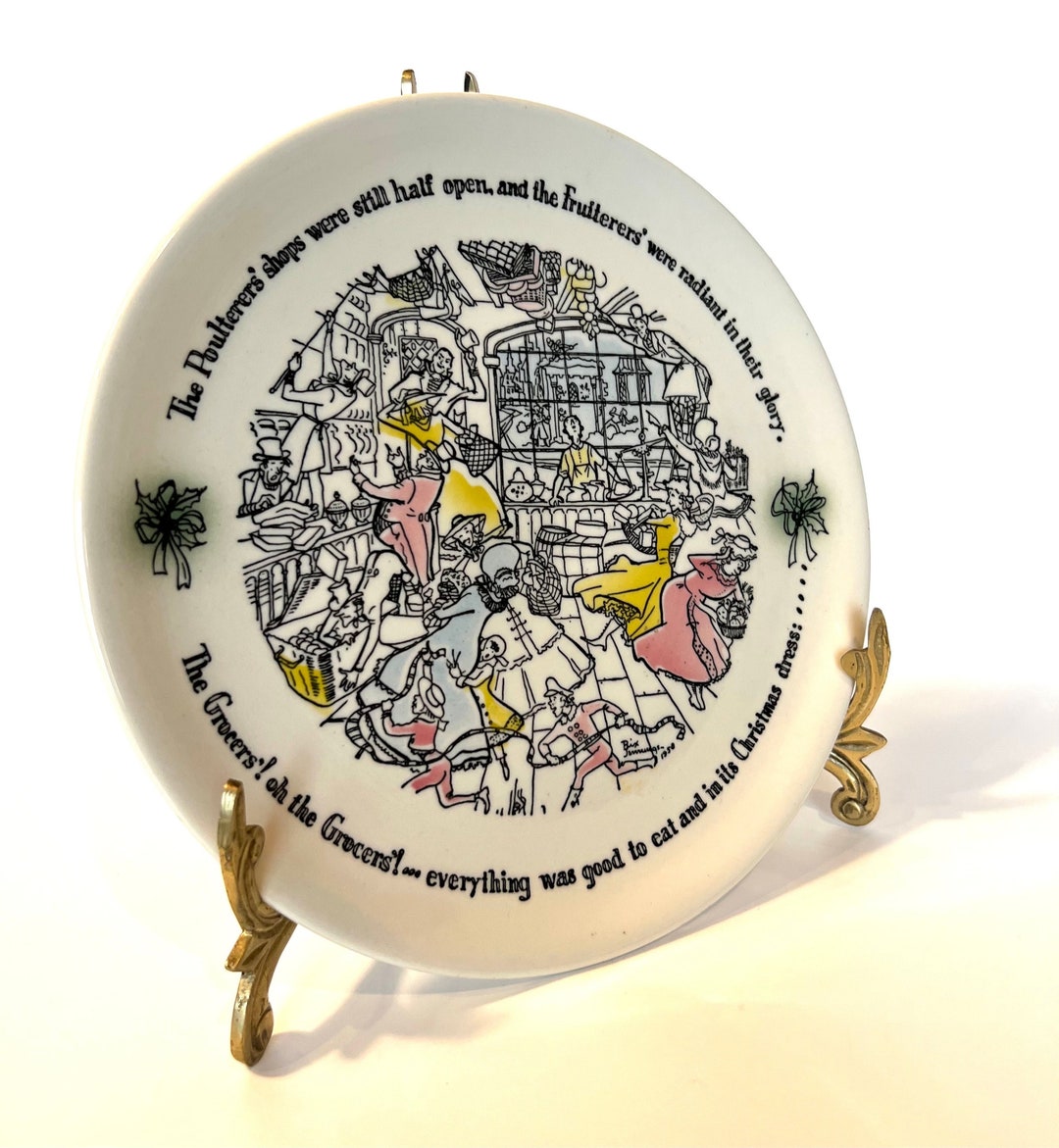 A Christmas Carol Plate 1958, the Ghost of Christmas Present Plate - Etsy